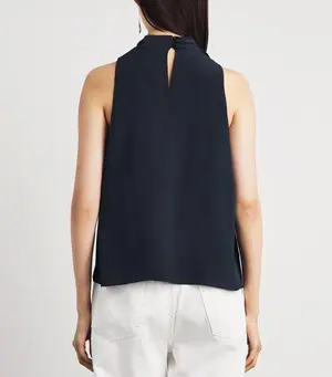 Rag & Bone Adela Silk Scarf Blouse - Blue