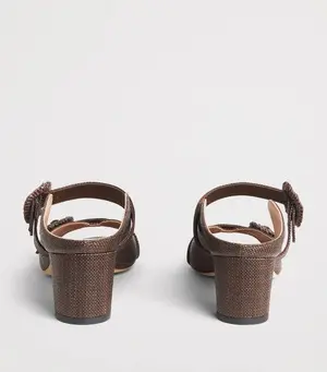 MALONE SOULIERS Raffia Kimmy Heeled Mules