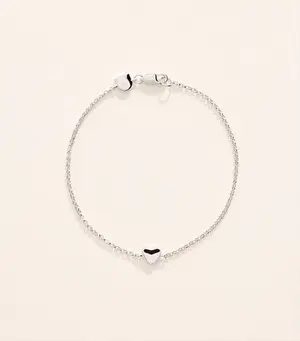 ASTRID & MIYU Recycled Sterling Heart Charm Bracelet - Silver