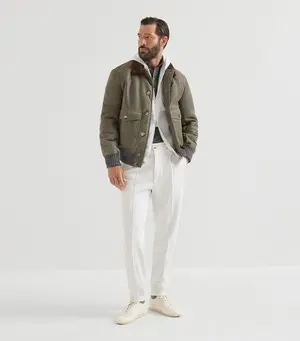 Brunello Cucinelli Virgin Wool-silk-cotton Polo Shirt - Green