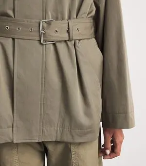 FRAME The Field Short Trench Coat - Green