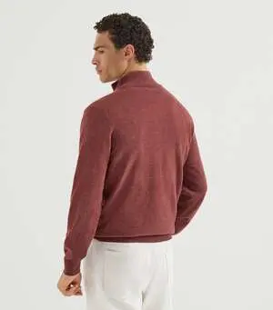 Brunello Cucinelli Cashmere Half-zip Sweater - Red