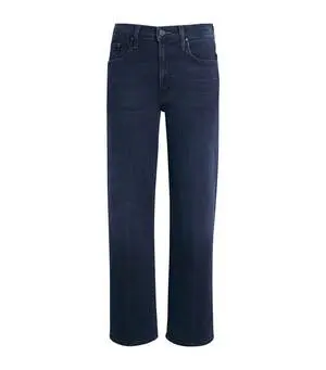 MOTHER The Rambler Zip Ankle Jeans - Navy