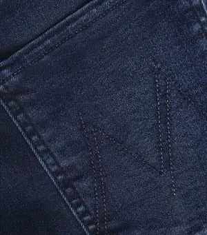 MOTHER The Rambler Zip Ankle Jeans - Navy