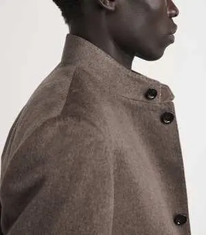 LARDINI Cashmere Jacket With Stand Collar