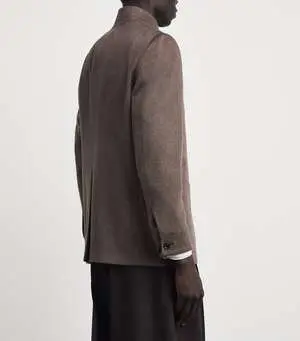 LARDINI Cashmere Jacket With Stand Collar