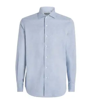 Corneliani Cotton-cashmere Shirt - Navy