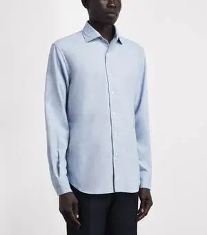 Corneliani Cotton-cashmere Shirt - Navy