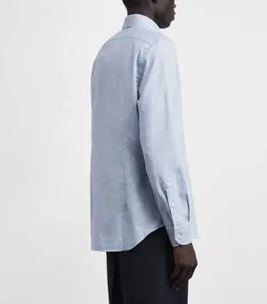Corneliani Cotton-cashmere Shirt - Navy