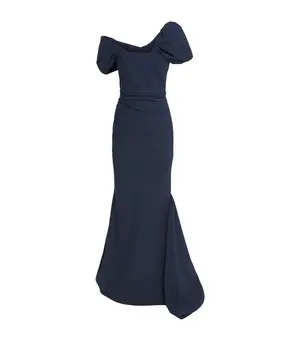Rachel Gilbert Asymmetric Jade Gown