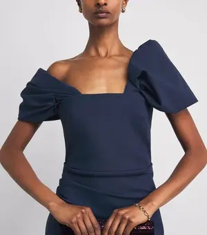 Rachel Gilbert Asymmetric Jade Gown