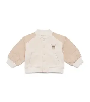 DONSJE Embroidered Bunny Bomber Jacket