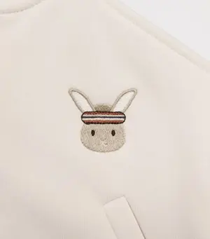 DONSJE Embroidered Bunny Bomber Jacket