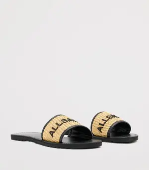 ALLSAINTS Raffia Hoxton Sliders