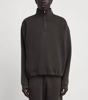 REPRESENT Cotton Initial Quarter-zip Sweatshirt