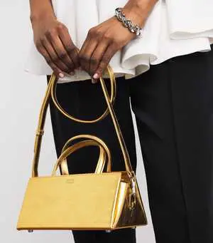 TALEL PARIS Metallic Leather V2 Baguette Bag
