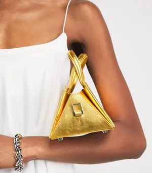 TALEL PARIS Metallic Leather V2 Baguette Bag