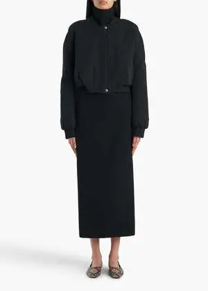 Khaite Technical Nylon Cropped Bomber Jacket