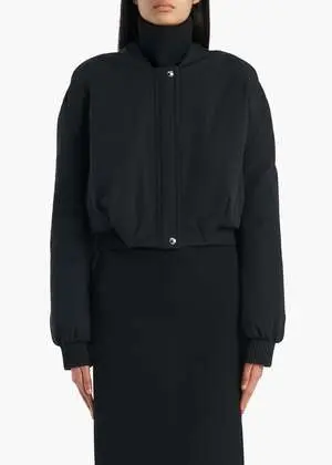 Khaite Technical Nylon Cropped Bomber Jacket