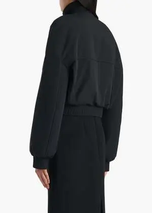 Khaite Technical Nylon Cropped Bomber Jacket