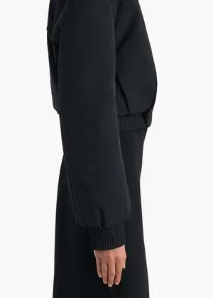 Khaite Technical Nylon Cropped Bomber Jacket