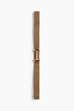 H&m Leather Belt With Snaffle Buckle - Brown