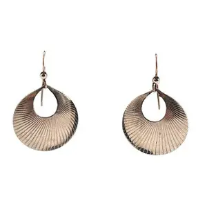 MADISON BEVERLY HILLS Textured Oval Silvertone Earrings - Silver