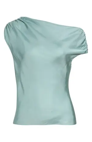 TOCCIN Veda Ruched One-shoulder Top - Seabreeze