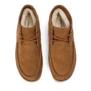 DEARFOAMS Fireside Craft Stitch Chukka Boot Water Resistant Slippers