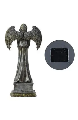 GLITZHOM 24"h Lighted Halloween Grim Reaper Resin Porch Decor With Timer