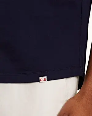 Orlebar Brown Ob T Mercerised Tailored Fit Crew Neck Cotton T-shirt - Navy