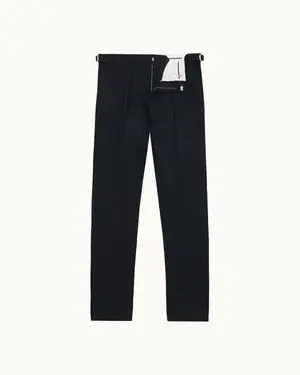 Orlebar Brown Griffon Tailored Fit Italian Linen Trousers - Night Iris