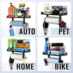 STOREYOUR Quick Clean Paper Towel Holder And Wall Shelf