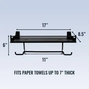 STOREYOUR Quick Clean Paper Towel Holder And Wall Shelf