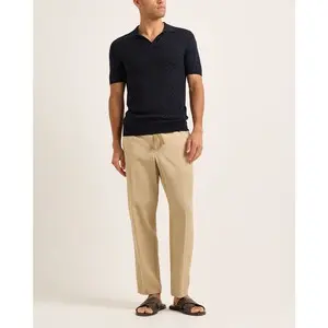 Orlebar Brown Alex Italian Linen Drawcord Trousers - Biscuit