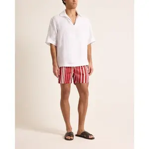 Orlebar Brown Vincent Linen Relaxed Fit Overhead Linen Shirt - White