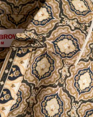 Orlebar Brown Ridley Relaxed Fit Passetto Print Short Sleeve Overhead Shirt