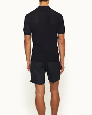 Orlebar Brown Norwich Tailored Fit Italian Linen Shorts - Night Iris