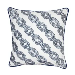 RIGHTSIDE DESIGNS Nautical Rope Chain Indoor/outdoor Accent Pillow