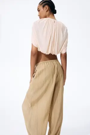 H&m Crinkled Balloon Trousers