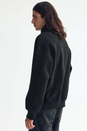 H&M Loose Fit Zip-top Sweatshirt - Black