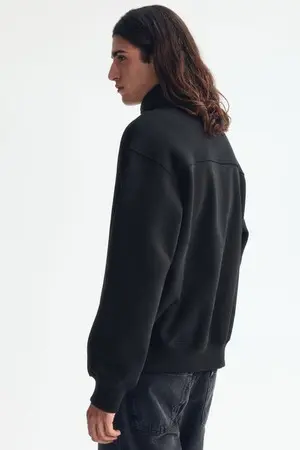 H&M Loose Fit Zip-top Sweatshirt - Black