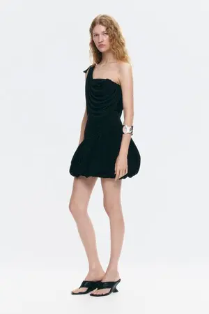 H&m Draped One-shoulder Dress