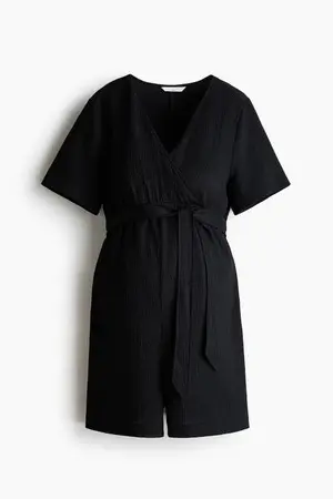 H&m Mama Crinkled Jersey Playsuit