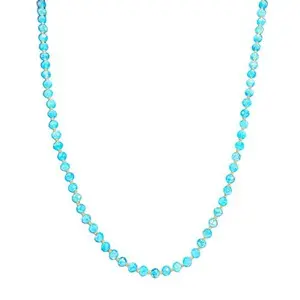 MADISON BEVERLY HILLS Handmade Faceted Apatite And Seed Bead Necklace - Blue