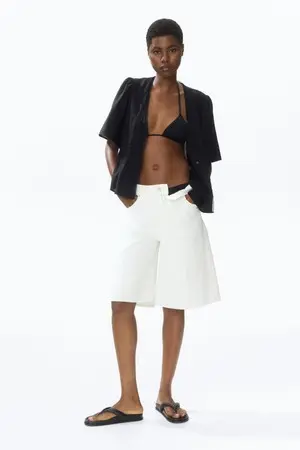 H&m Pintucked Blouse Black