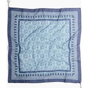 H&m Printed Cotton Scarf - Blue/patterned