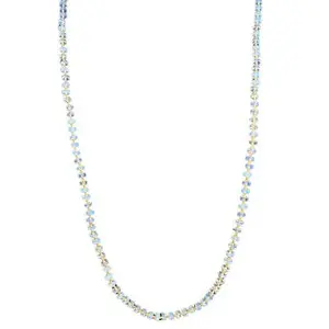 MADISON BEVERLY HILLS Opalite Beaded Necklace With Gold Accents - Blue