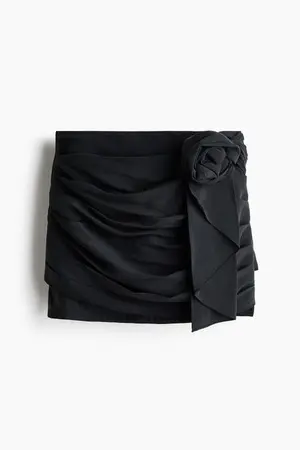 H&m Appliquéd Mini Skirt