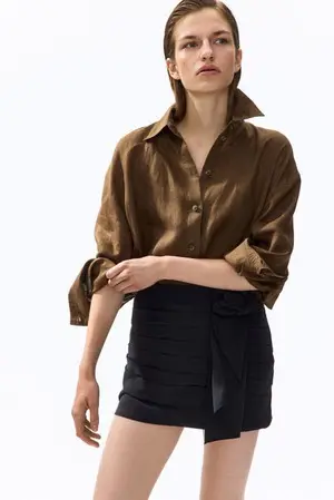 H&m Appliquéd Mini Skirt